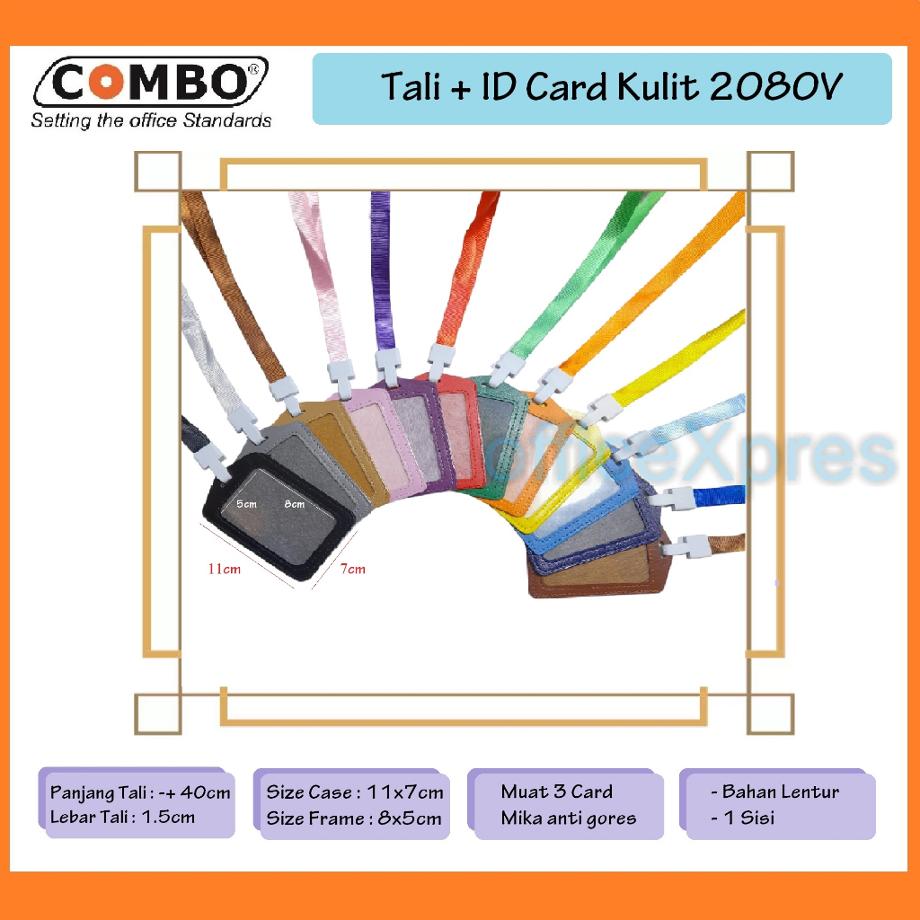 Jual ID Card Kulit / Name Tag Kulit / Card Holder / Tempat Kartu Id ...
