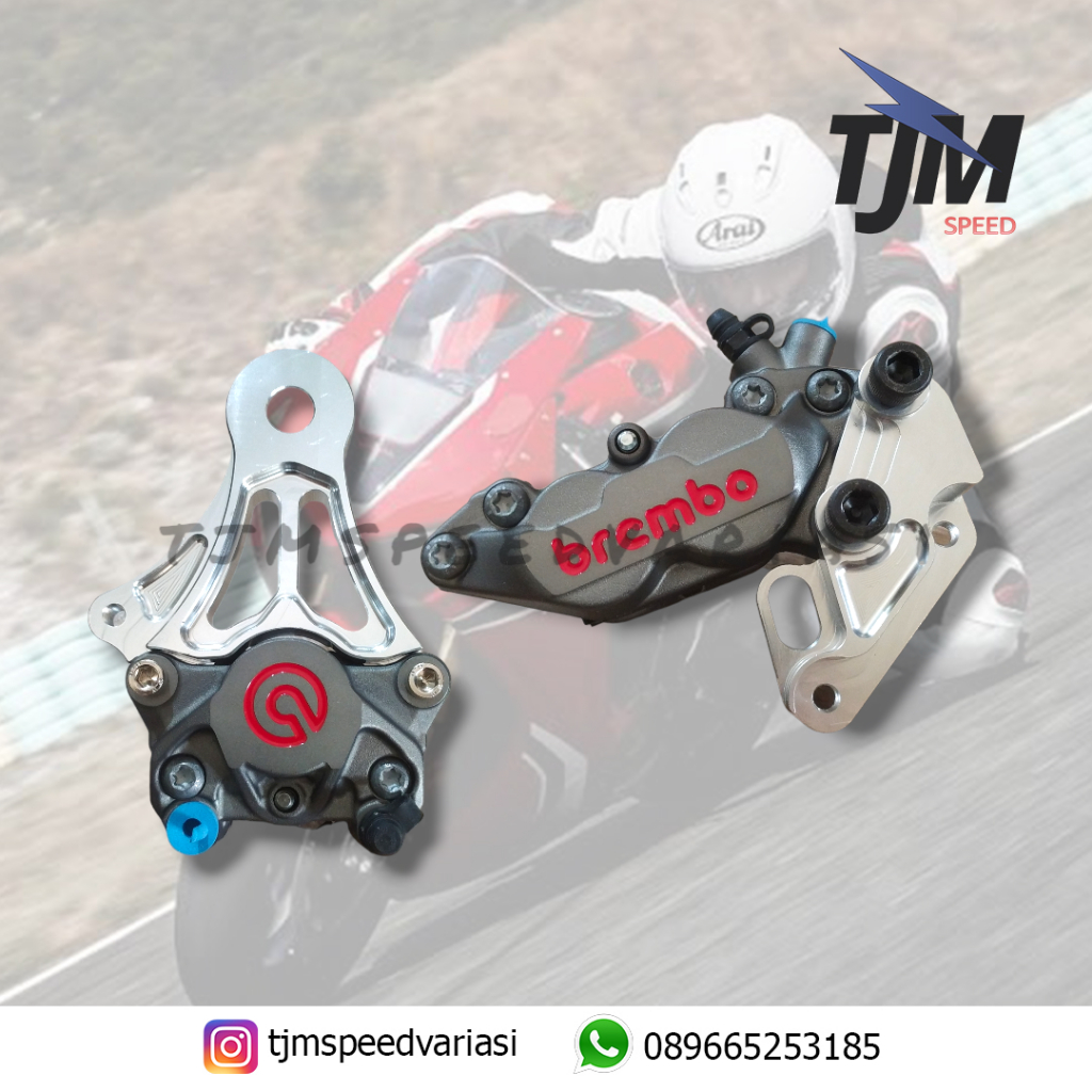 Jual Kaliper Brembo 4P Grey + Breket Ninja R 300mm, Kaliper Brembo 2P Grey + Breket Ninja R ...