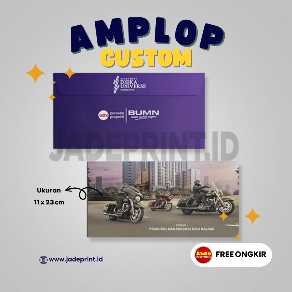 Jual [JADE] Amplop Custom 11 x 23 cm Amplop Custom Foto Amplop Undangan ...
