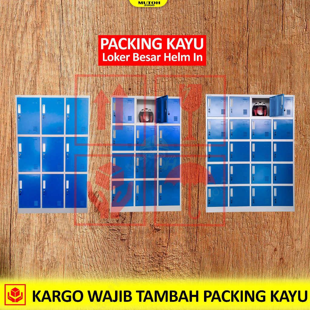 Jual Packing Kayu Loker Besar Helm IN | Shopee Indonesia