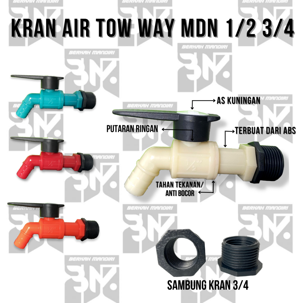 Jual MDN Kran Air Tembok Dan Taman 3/4 1/2 inch High Qulity Keran Model ...