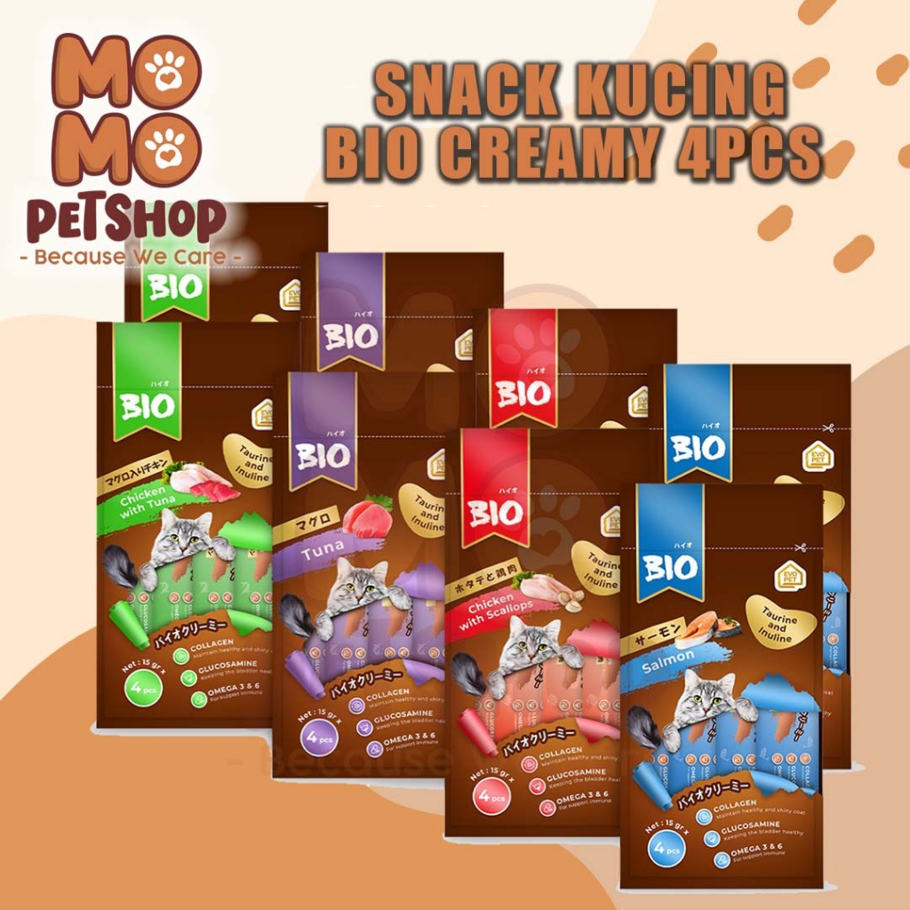 Jual BIO CREAMY TREAT SNACK KUCING BASAH ADULT & KITTEN / MAKANAN ...