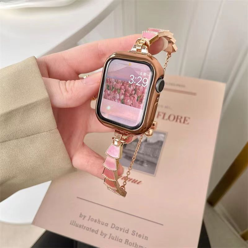 Jual Luxury Metal Chain Strap for Apple Watch 49mm 45mm 44mm 40mm 41mm ...