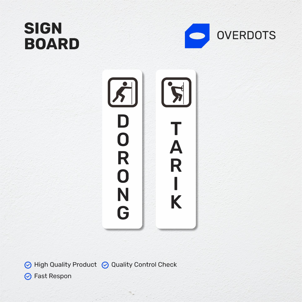 Jual Dorong Tarik | Sign Board Akrilik Sign Label Akrilik Stiker Pintu ...