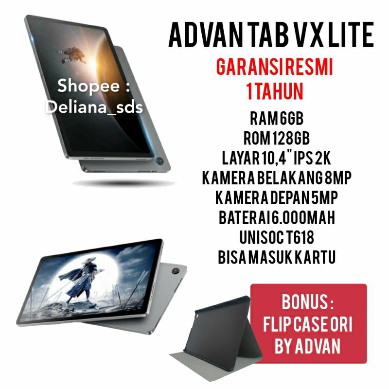 Jual Tab Advan VX Lite 6/128 Garansi Resmi 1 Tahun Advan Tab VX Lite 6/ ... Jual Tab Advan VX Lite 6/128 Garansi Resmi 1 Tahun Advan Tab VX Lite 6/ ...