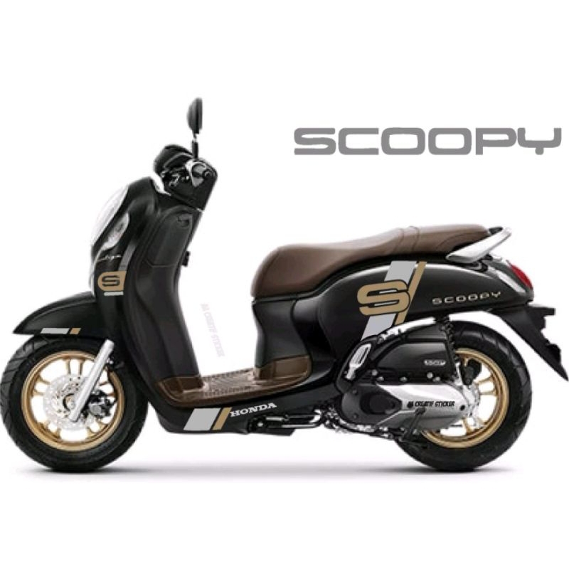 Jual cutting sticker Honda Scoopy pretige black | Shopee Indonesia