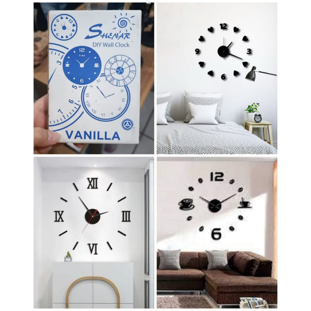 Jual JAM DINDING DIY 3D TEMPEL TEMBOK BESAR ANGKA HIASAN JUMBO RAKSASA ...
