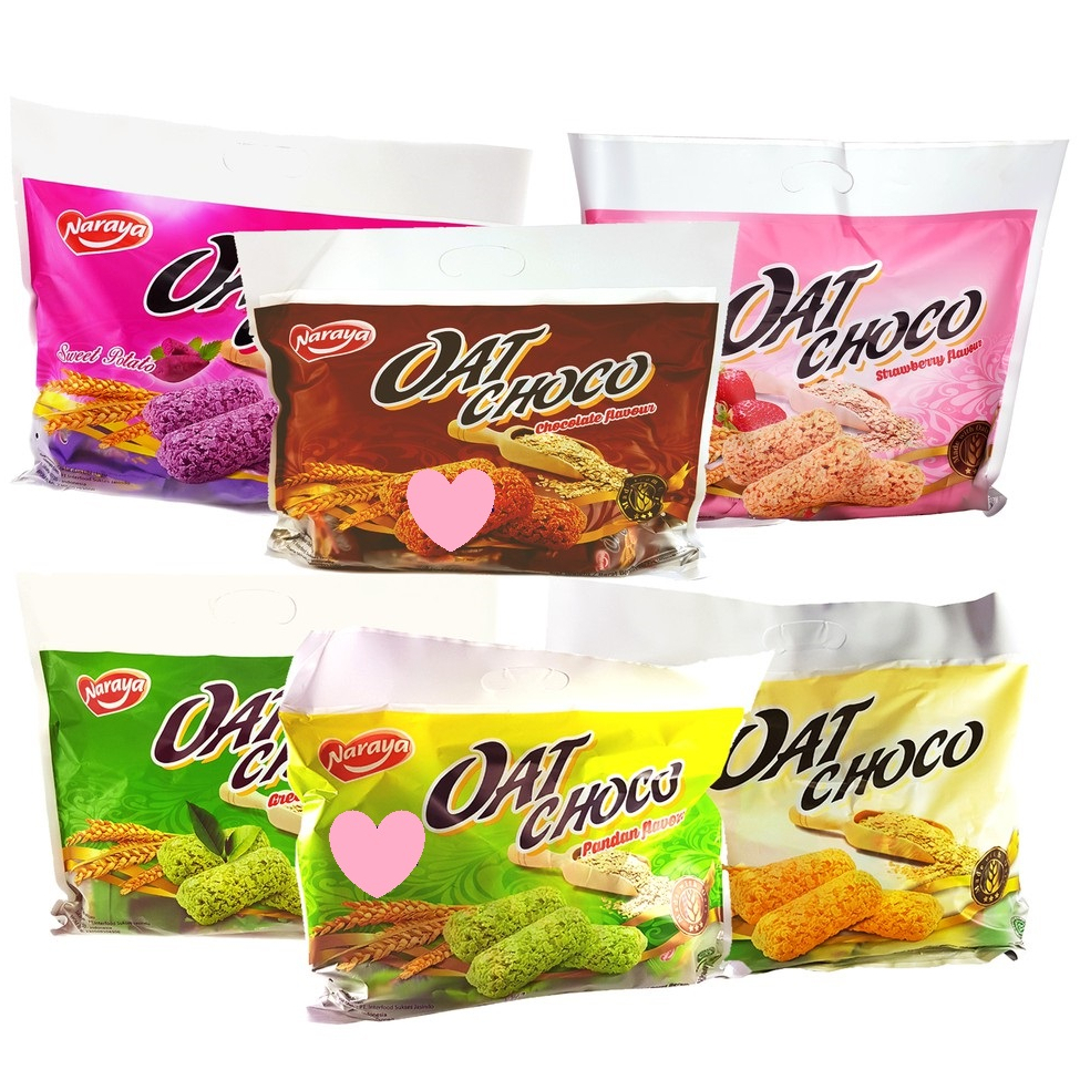 Jual NARAYA OAT 400gr 40 x 10gr CHOCO COKLAT VANILA STRAWBERRY PANDAN ...