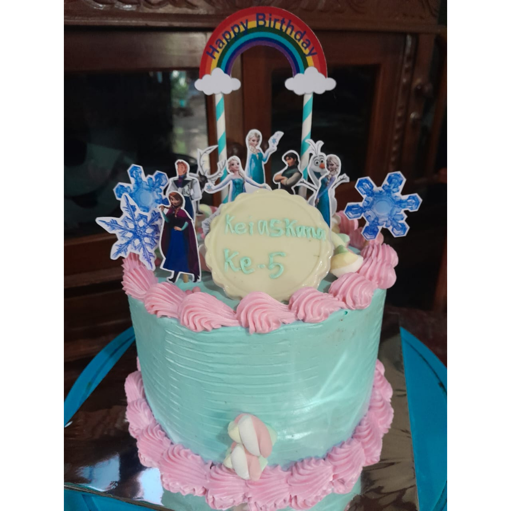 Jual Topper Kue Ulang Tahun Frozen (Custom Nama) | Shopee Indonesia