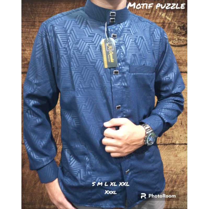 Jual Kemko embos sultan Koko kemeja baju koko | Shopee Indonesia