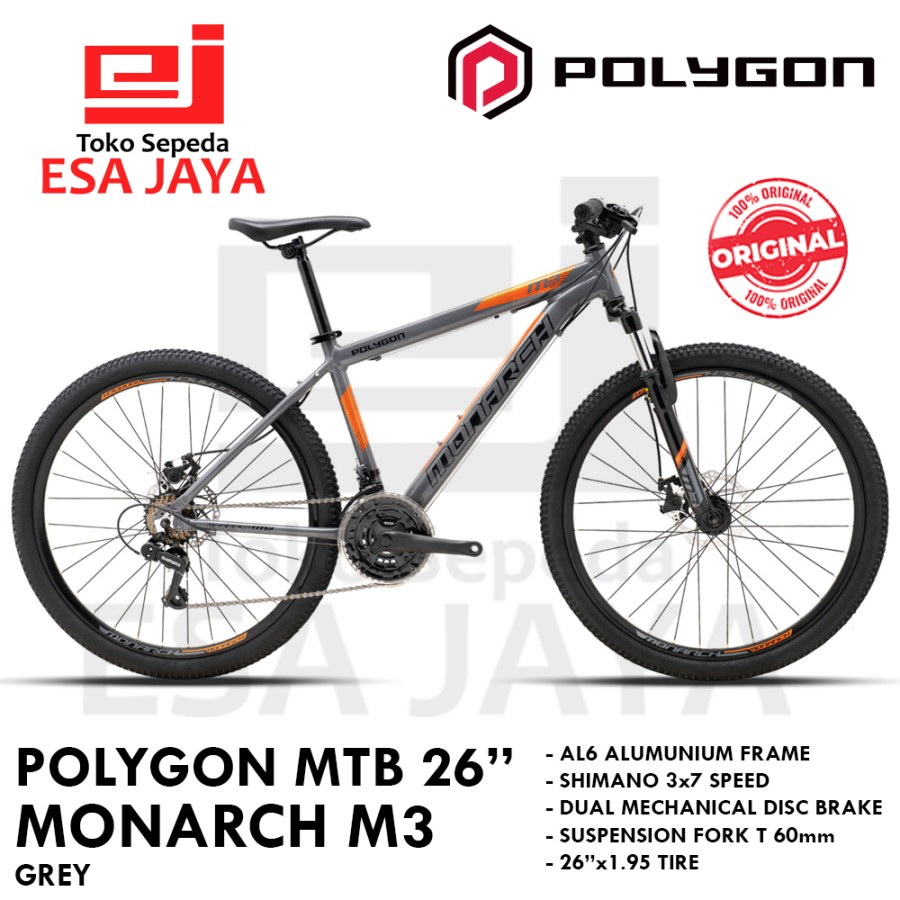 Jual Polygon MTB Monarch M3 26 Sepeda Gunung 7sp Shimano Alloy Frame ...