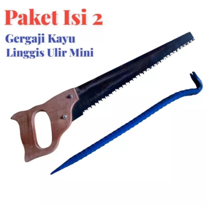 Jual Paket hemat 2 pcs alat tukang - gergaji kayu anti slip - linggis ...