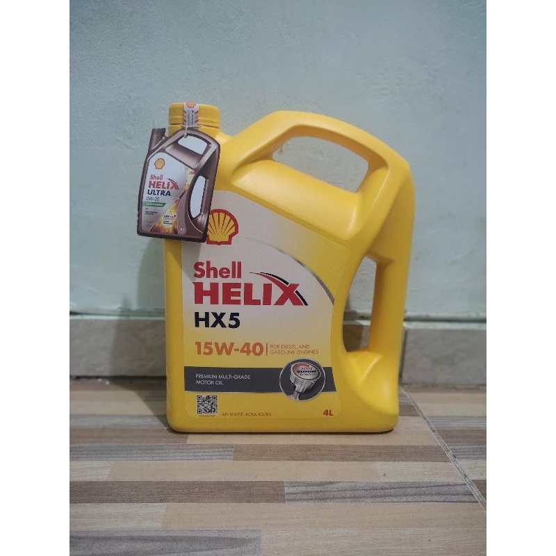 Jual OLI SHELL HELIX HX5 KEMASAN 4L (4liter) | Shopee Indonesia