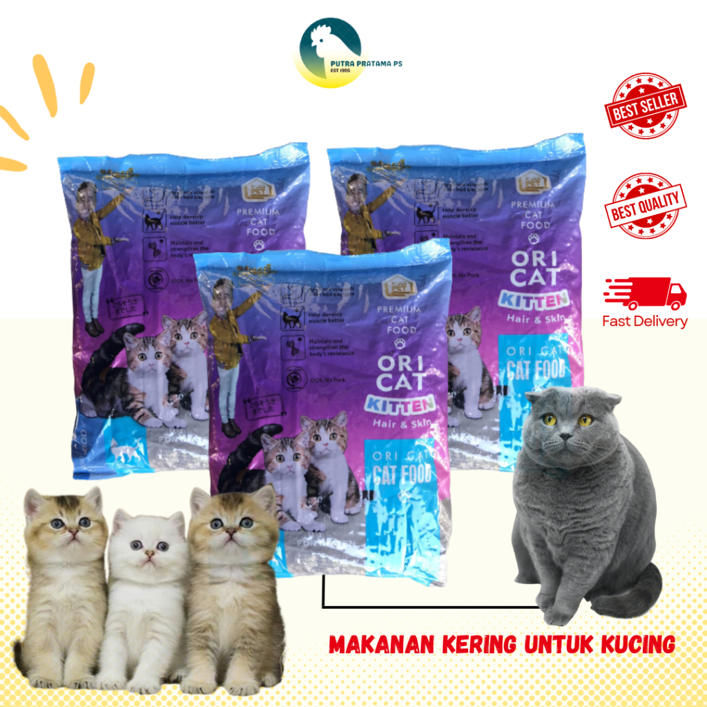 Jual ORI CAT KITTEN FRESHPACKING 800 GRAM Makanan Kucing Kering Ori Cat ...