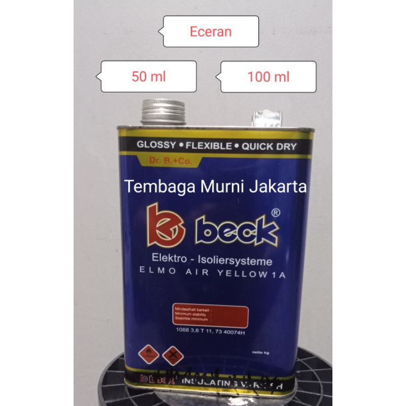 Jual Sirlak / Varnish Dr Beck untuk Gulung Dynamo / Trafo ECERAN 50 ml ...