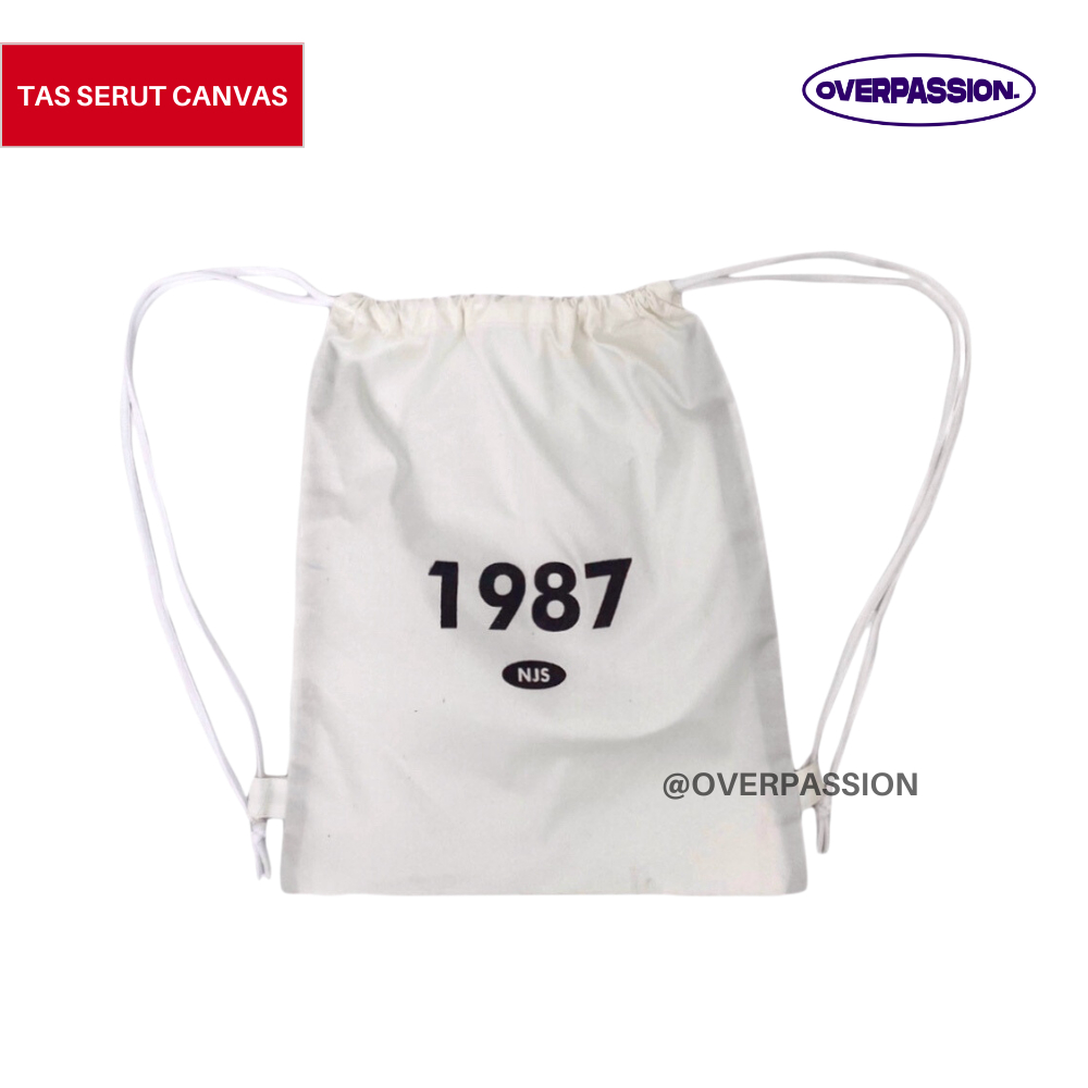 Jual Tas serut kanvas/canvas ,tas gendong simpel tas serut motif ...