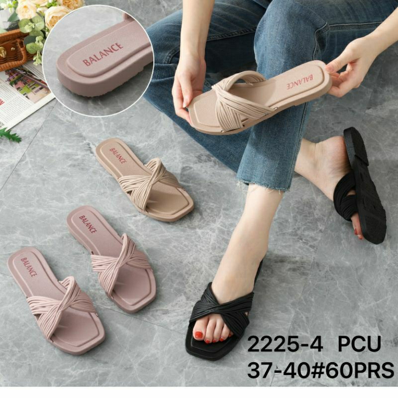 Jual 2225-4 Original Balance Sandal Selop Wanita Tali Silang Motif ...
