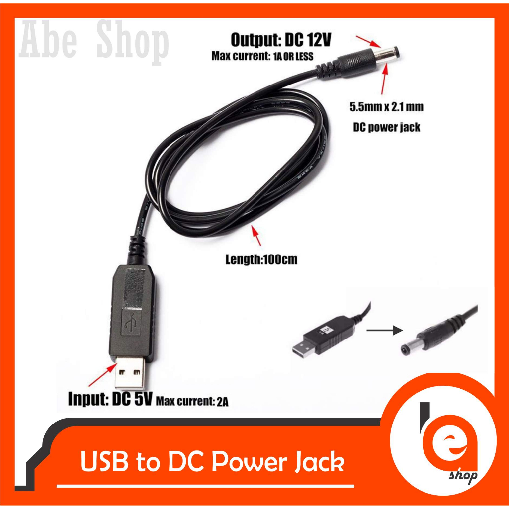 Jual USB 5V to DC Power Jack 12V Step Up Converter 5 v 12 v Modul Kabel ...