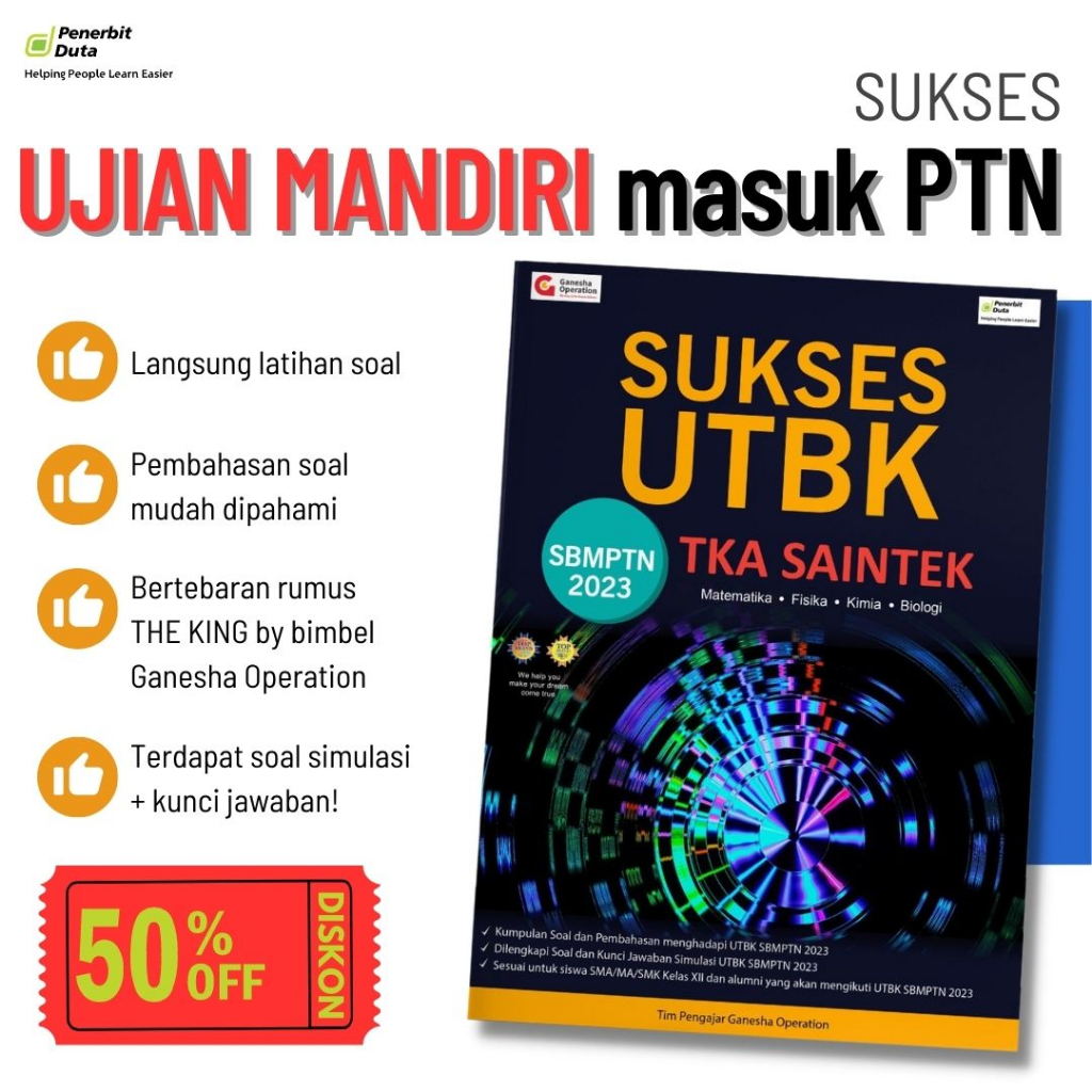 Jual Penerbit Duta - Sukses UTBK SBMPTN TKA SAINTEK 2023 | Shopee Indonesia