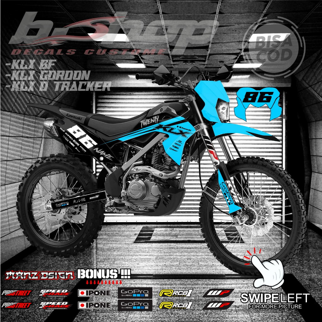 Jual decal stiker klx gordon/dtracker/bf fullbody motif variasi grafis ...