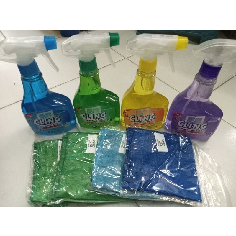 Jual Cling Pembersih Kaca 440ml Gratis Refil 425ml | Shopee Indonesia
