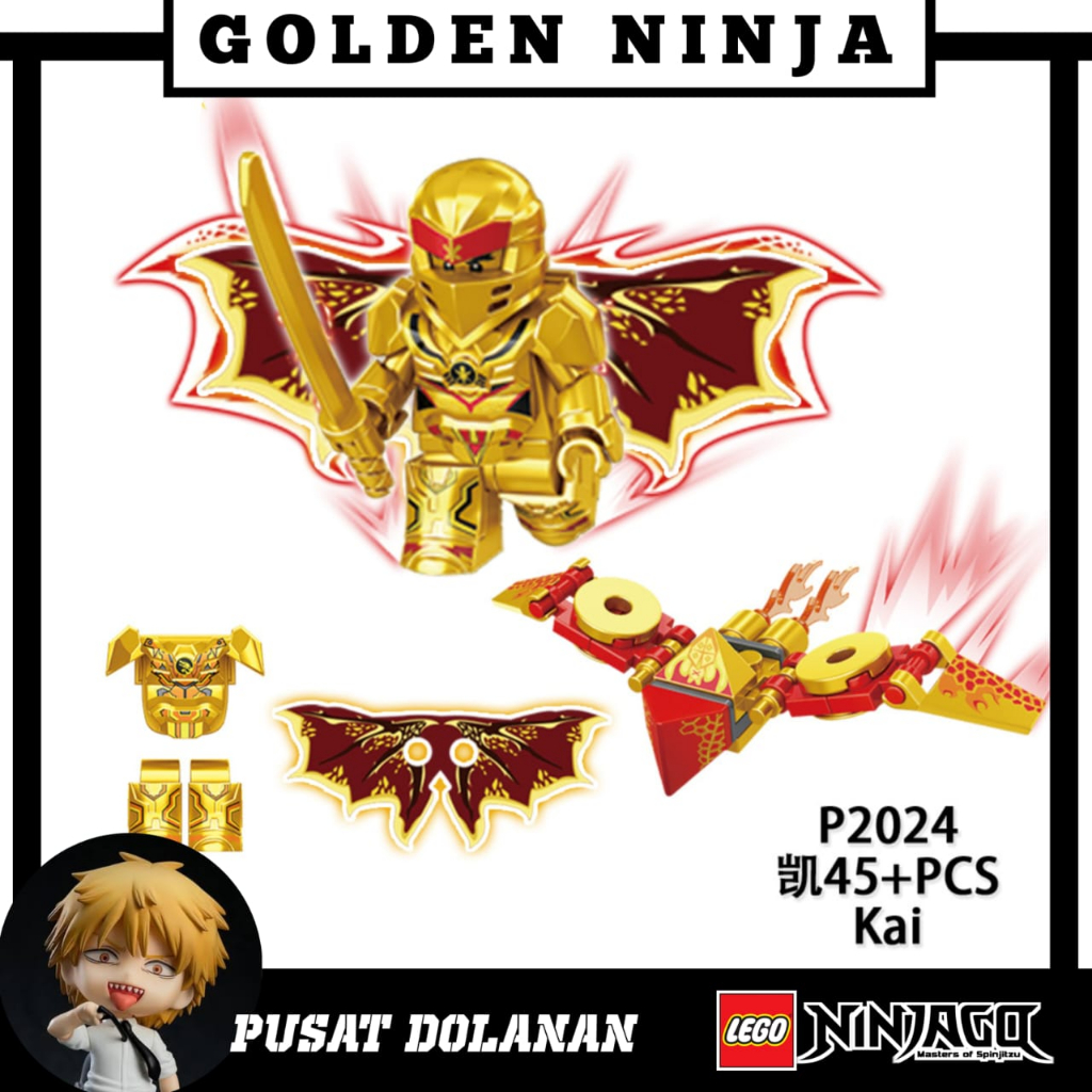 Jual Ninjago golden ninja mini figure ninja kai lengkap | Shopee Indonesia