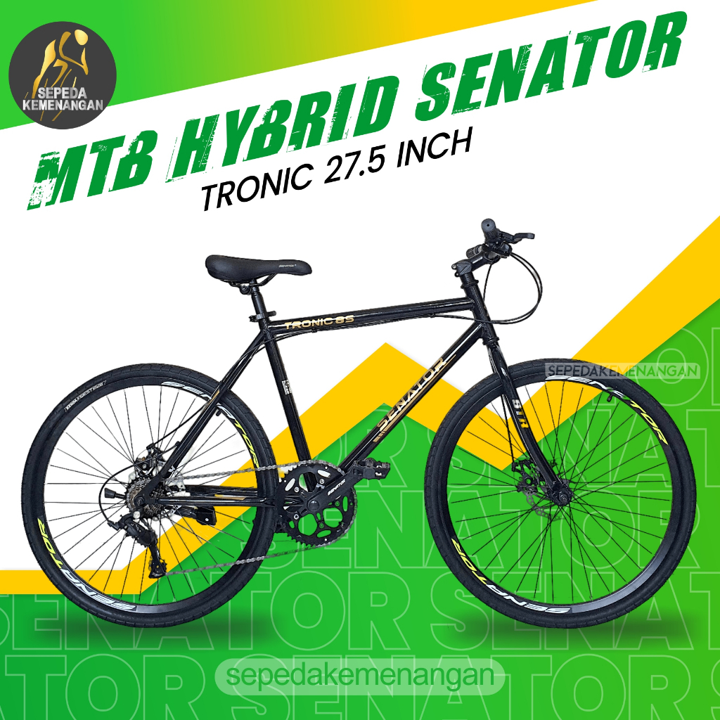 Jual SEPEDA GUNUNG MTB HYBRID SENATOR TRONIC 8 SPEED UKURAN 27,5 INCH ...