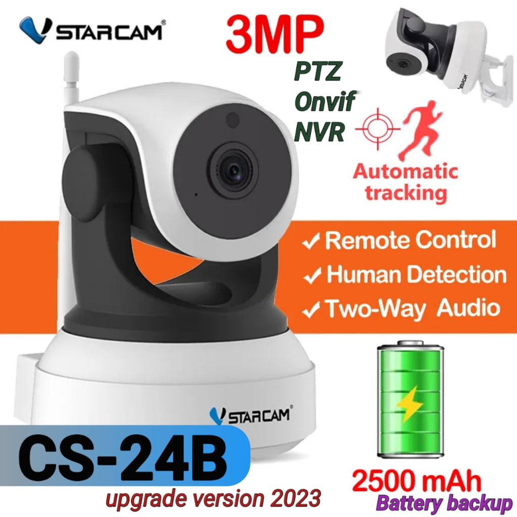 Jual kamera cctv Indoor "Alien" Vstarcam CS-24B battery backup 3MP ...