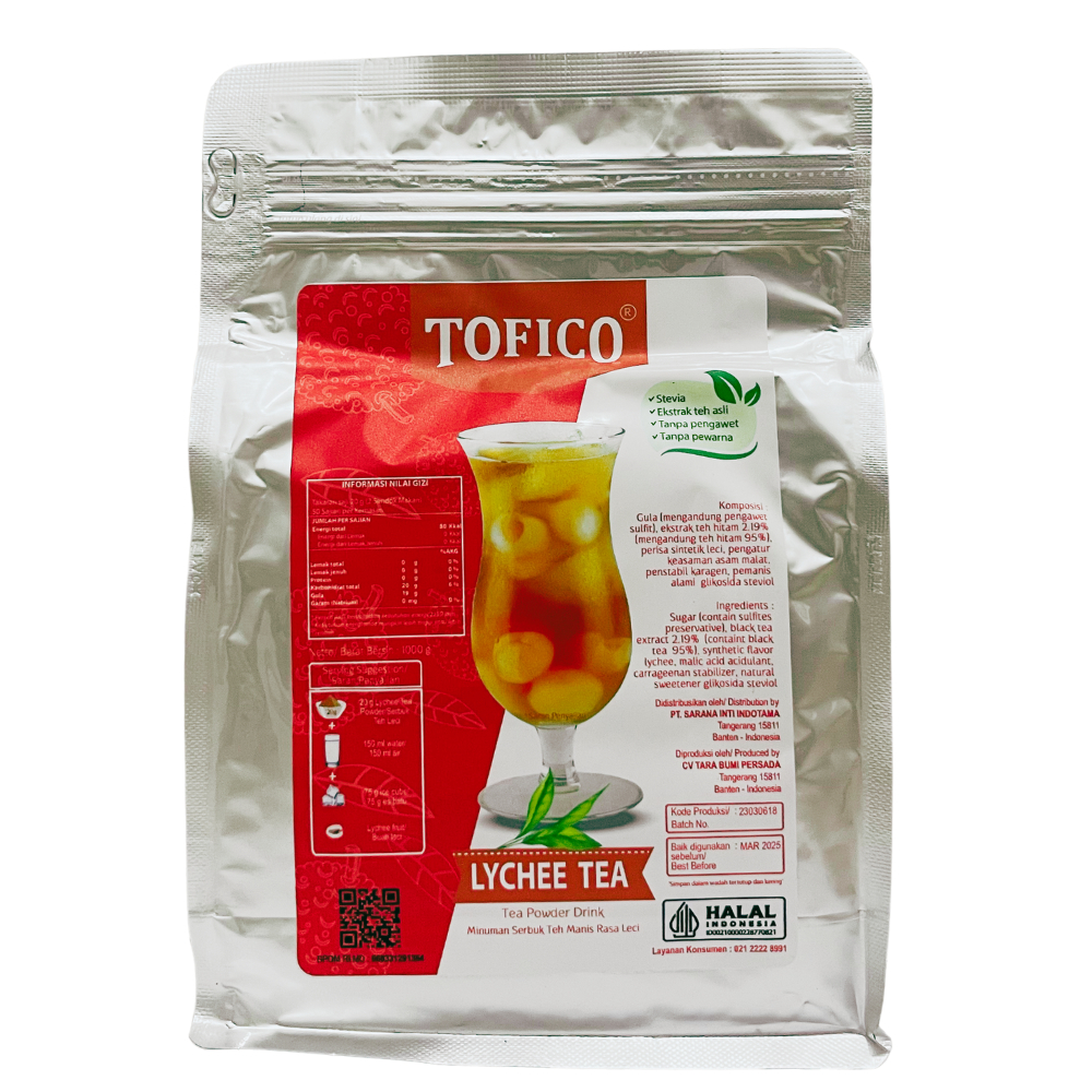 Jual Bubuk Minuman Teh Leci - Tofico Lychee Tea Powder 1 kg | Shopee ...