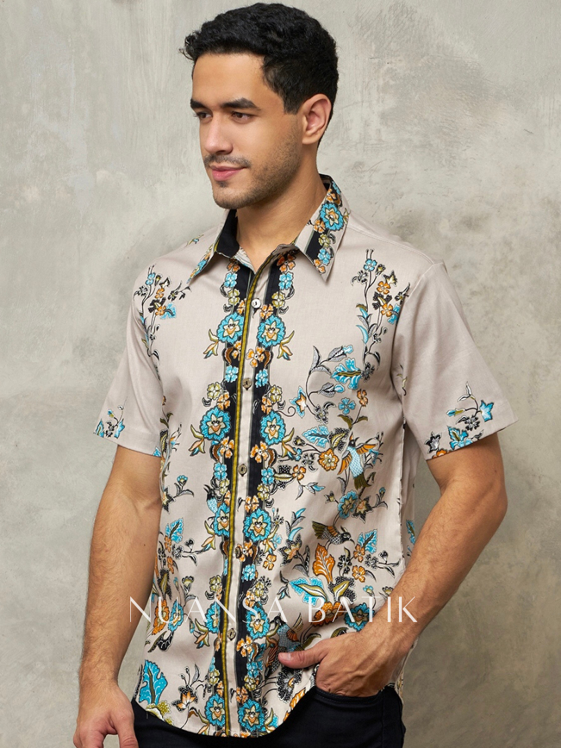 Jual Nuansa Batik Hem Batik Pria Lengan Pendek Bahan Katun Stretch ...