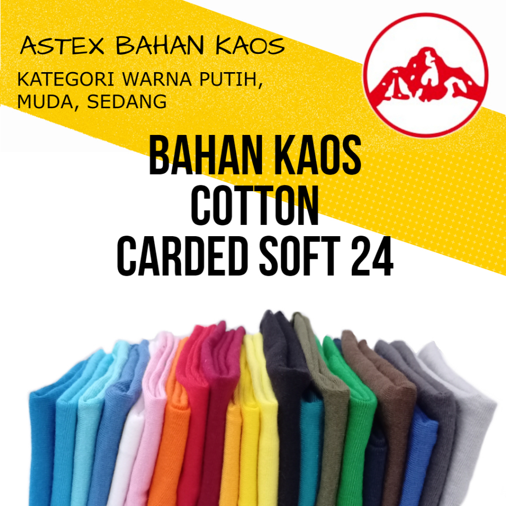 Jual Kain Cotton Carded Soft 24s Per 1 KG Warna Putih, Muda dan Sedang ...