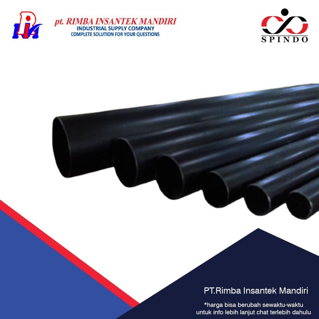 Jual Pipa Hitam Black Steel Medium A 2 Inch Spindo | Shopee Indonesia