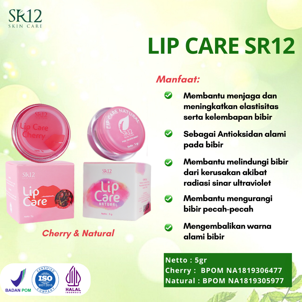 Jual Lip Care SR12 Lip Balm Pelembab Bibir Pencerah Warna Bibir Alami Solusi Bibir Kering dan ...