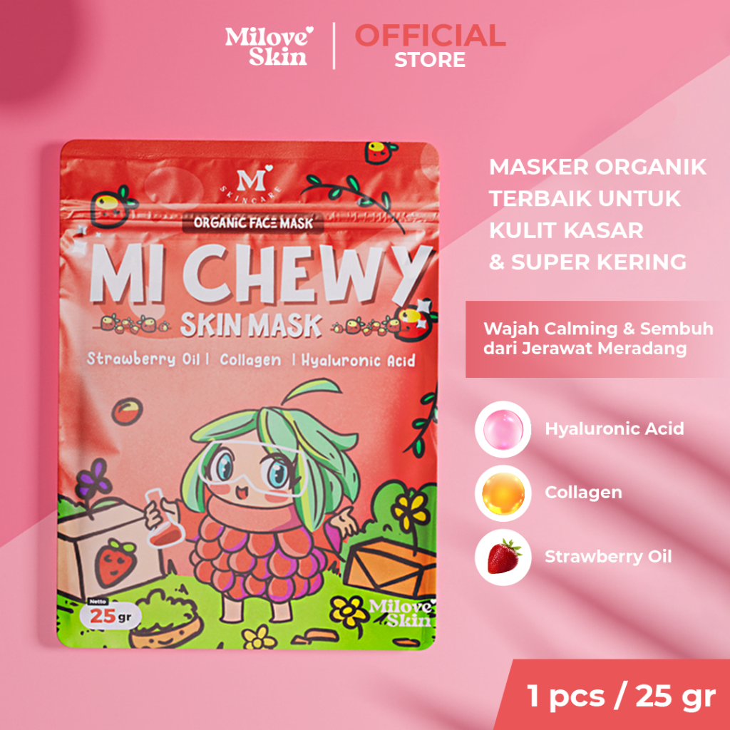 Jual Milove Skin - Mi Chewy (Masker Wajah Organik Solusi Kulit Kering ...