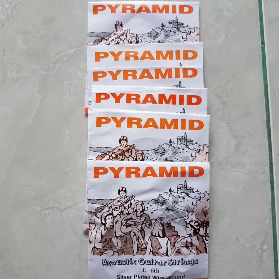 Jual SENAR GITAR AKUSTIK PYRAMID LUSINAN 12PCS SENAR LENGKAP KEMASAN ...