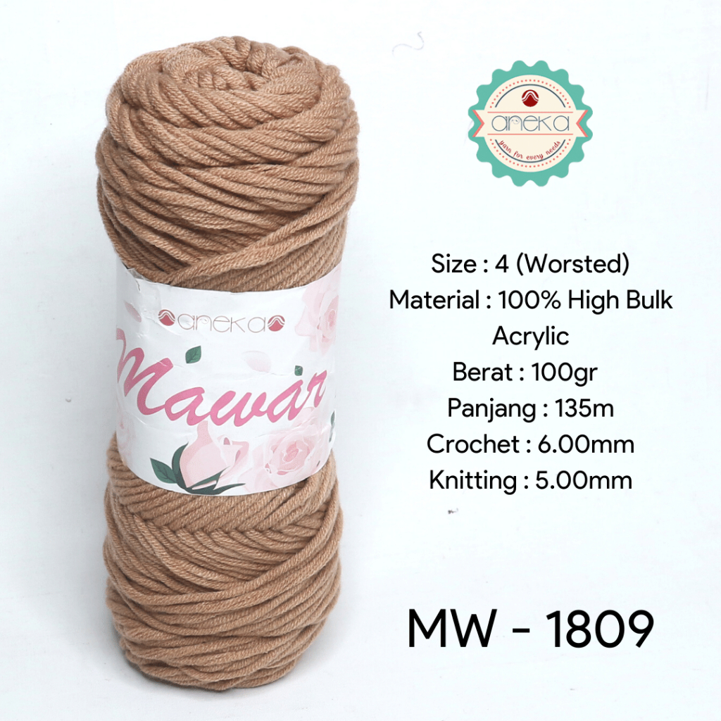 Jual KATALOG - Benang Rajut Mawar / Soft Acrylic Yarn / 8 ply Milk ...