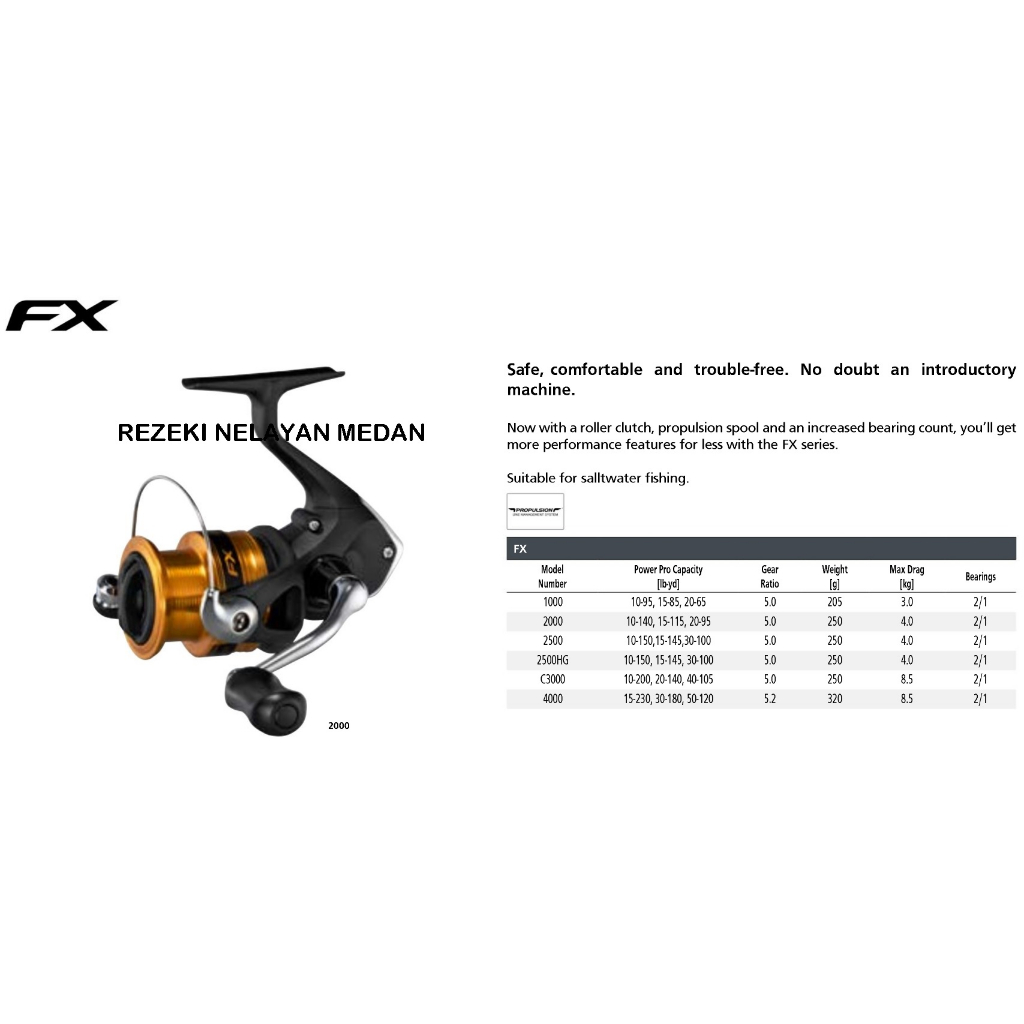 Jual REEL SHIMANO FX FC 2019 1000 / 2000 / 2500 / C 3000 / 4000 ...