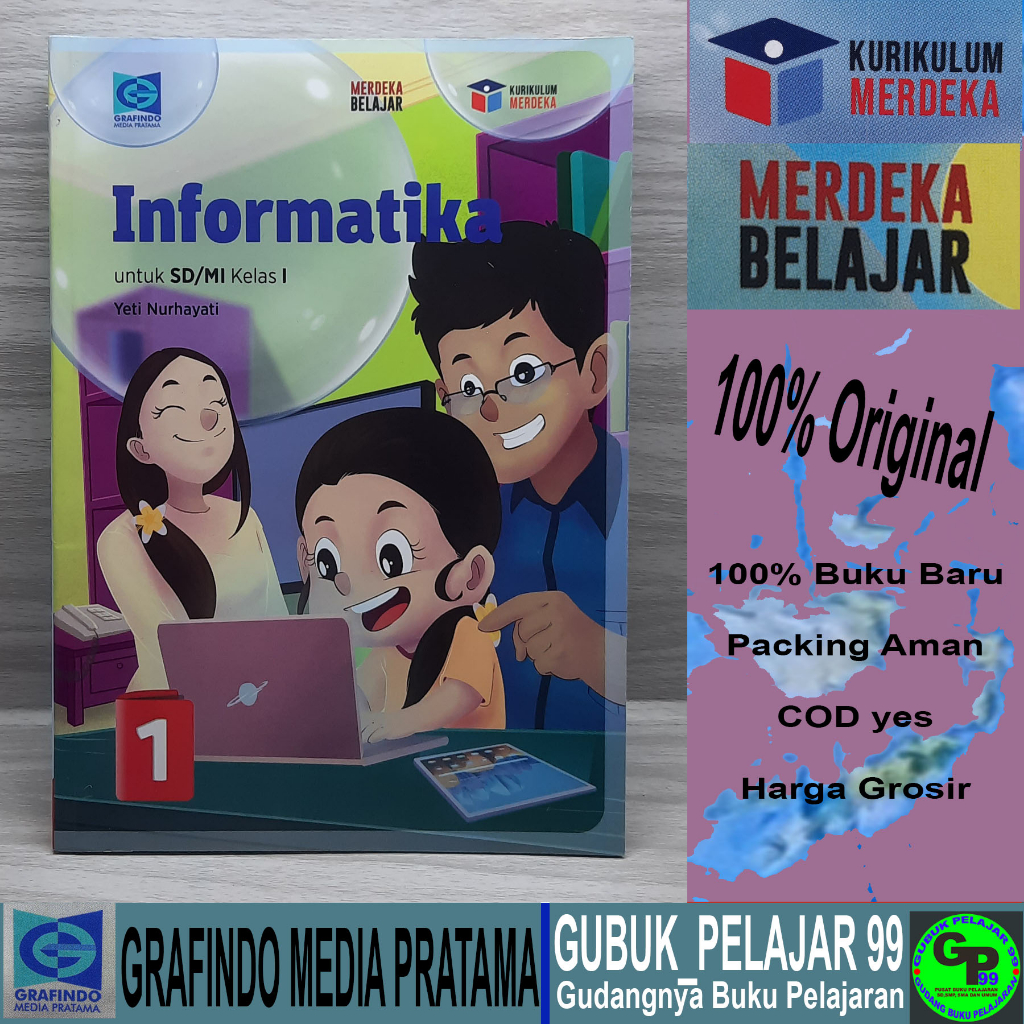 Jual Buku Paket Siswa INFORMATIKA Kelas 1 SD/MI Kurikulum Merdeka ...