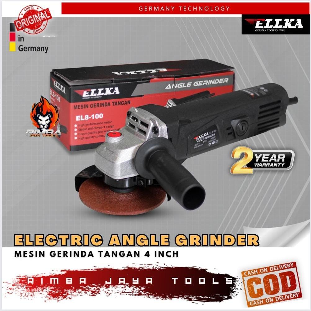 Jual Mesin Gurinda Tangan / Angle Grinder 4 inch berkualitas ELLKA ...