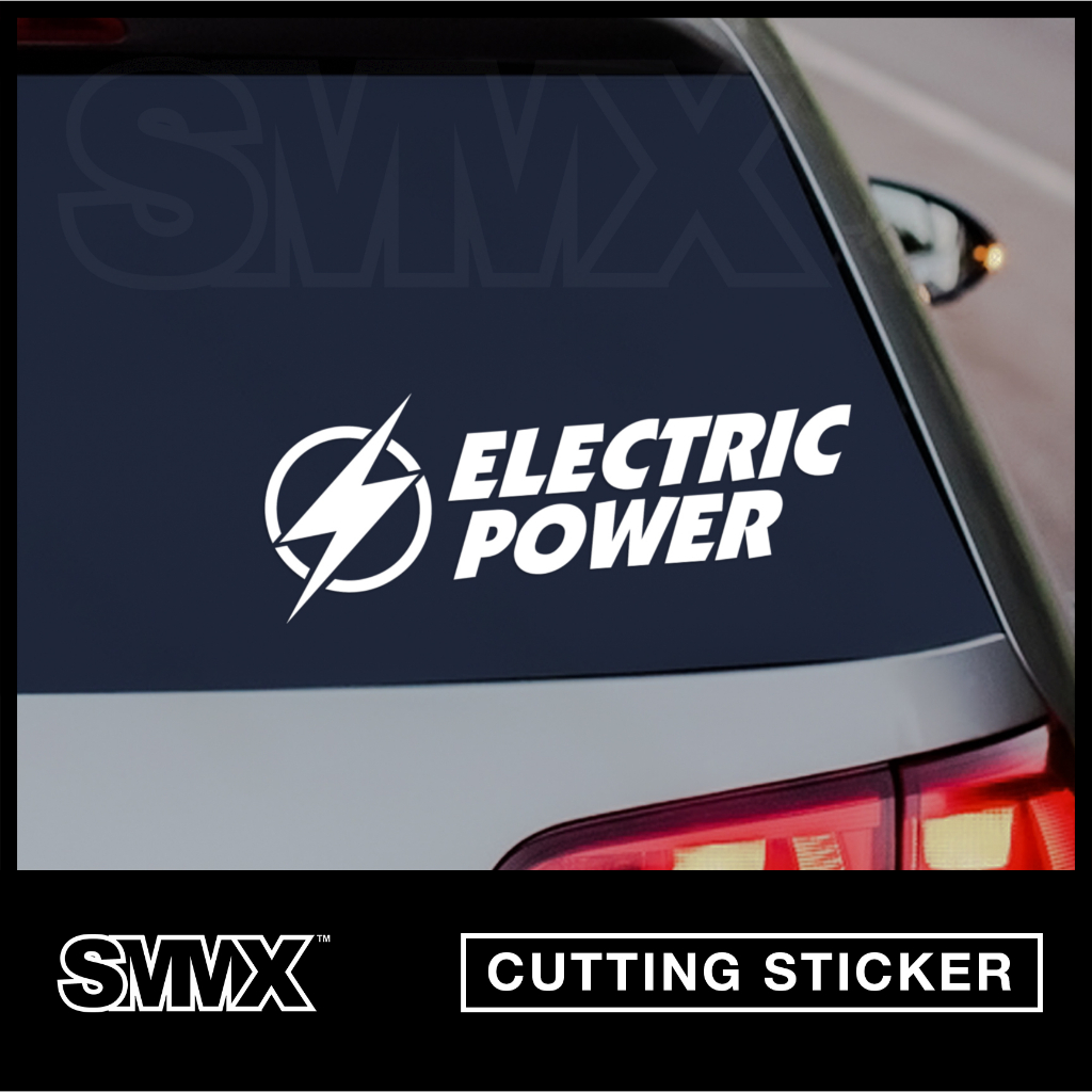 Jual Sticker Cutting Stiker Electric Power untuk Motor Mobil Listrik ...