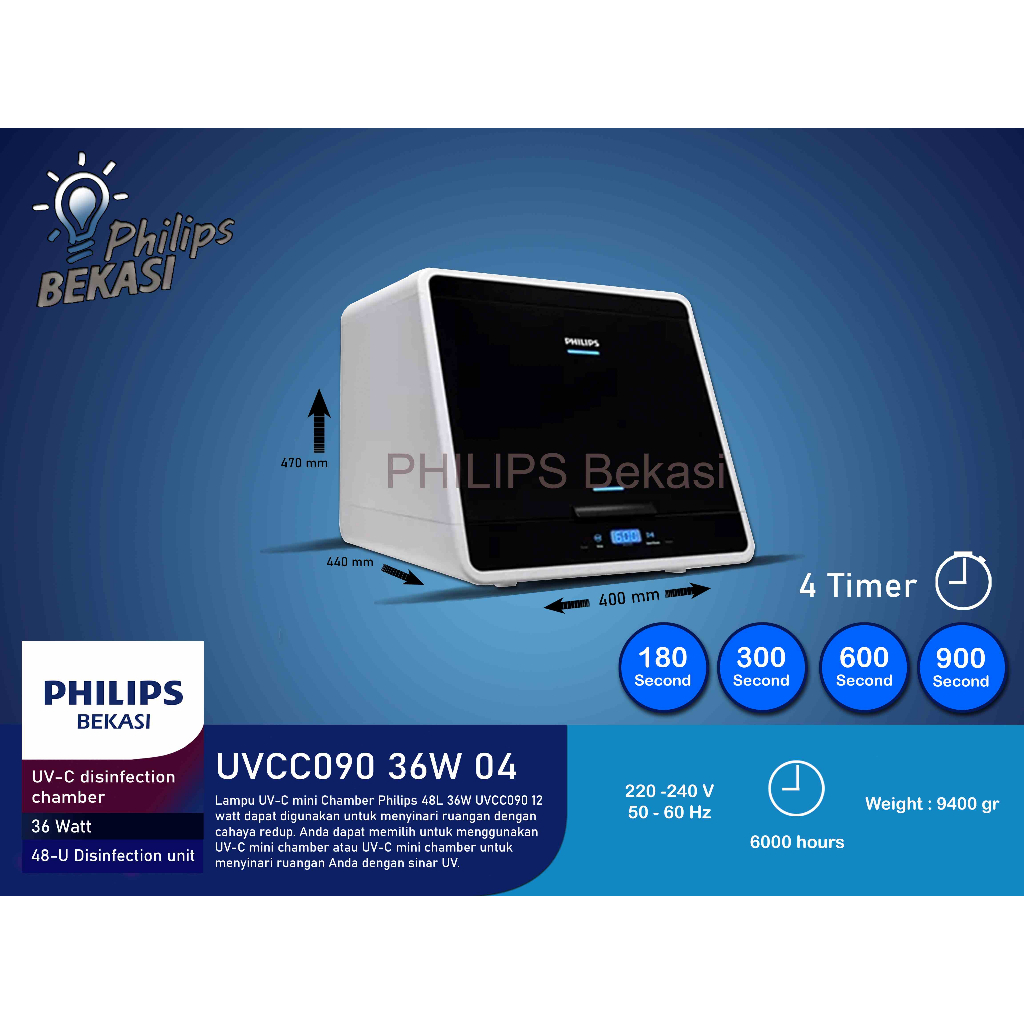 Jual PHILIPS UVC Disinfection Box Sterilizer 10lt 36 Watt | Shopee Indonesia