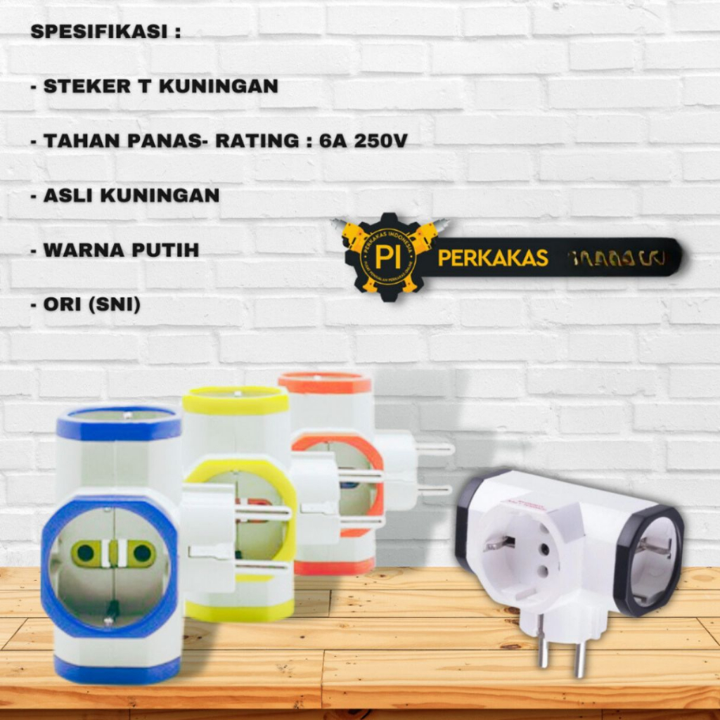 Jual Steker Listrik T 3 Cabang Stop Kontak 3 Lubang Putih Colokan ...