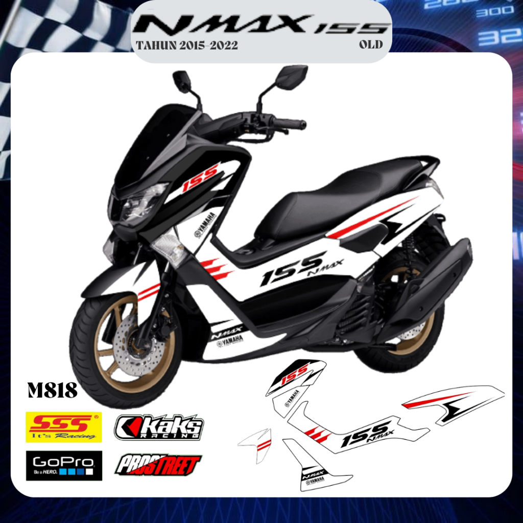 Jual Stiker Striping Lis Motor Yamaha NMAX 155 OLD 2015 2016 2017 KODE ...