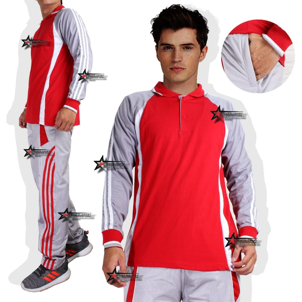 Jual Setelan Koas Training Lengan Panjang / Setelan Baju Olahraga Pria ...