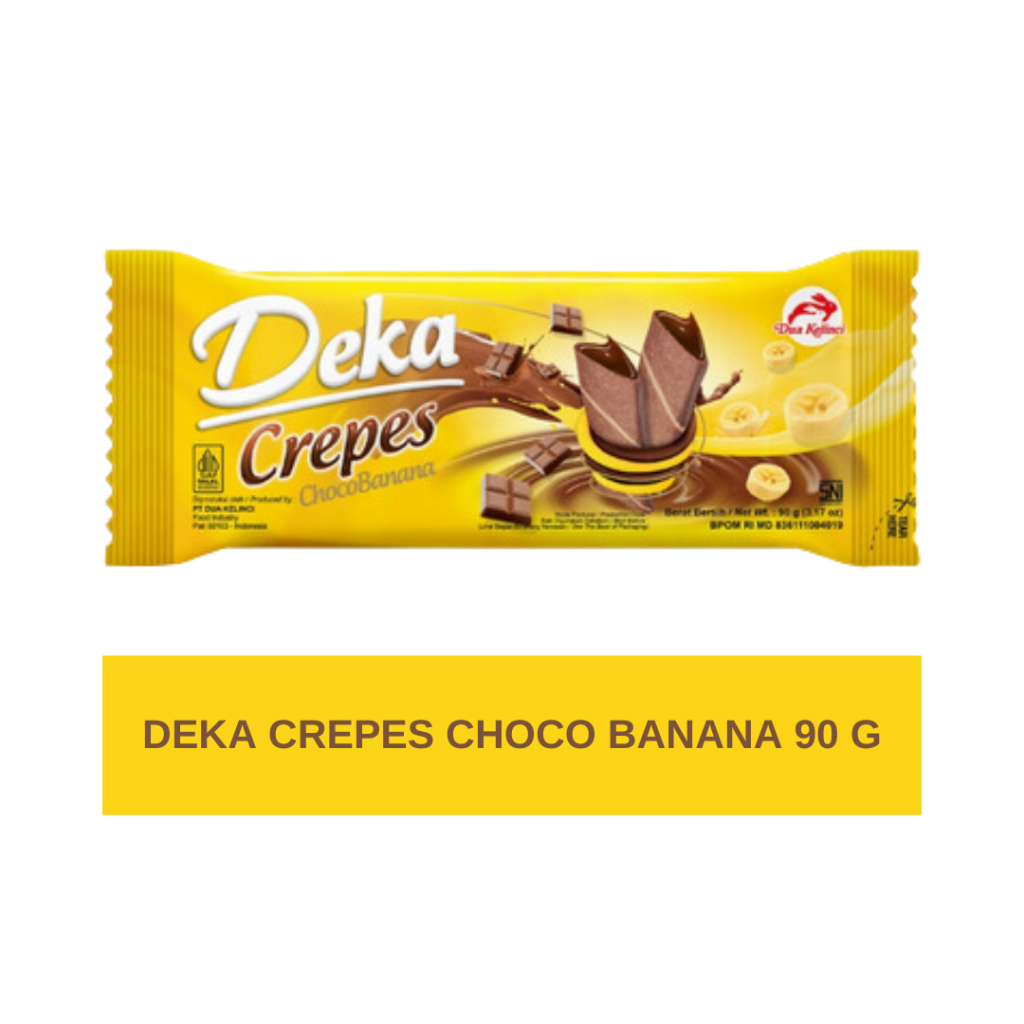 Jual DEKA CREPES CHOCO BANANA 90 G BISCUIT DEKA BISKUIT COKLAT PISANG ...