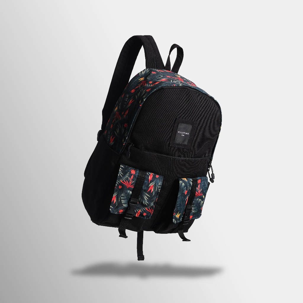 Jual Wildtime&Co - Ransel Bag Pack Heloz Pocket Black Flow | Shopee ...