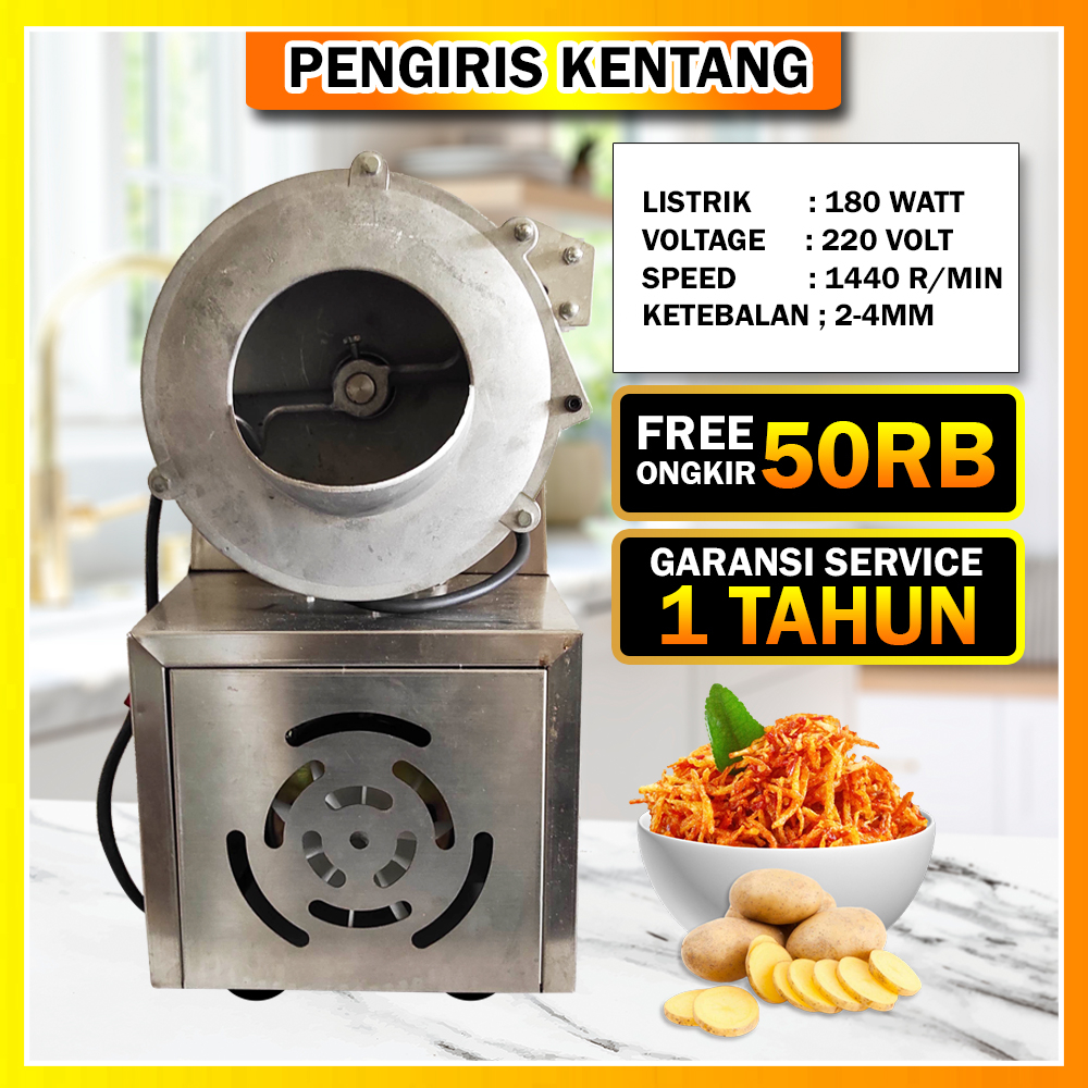 Jual Mesin Pengiris Kentang Ubi Jahe Timun - QPJ 220 Listrik | Shopee ...