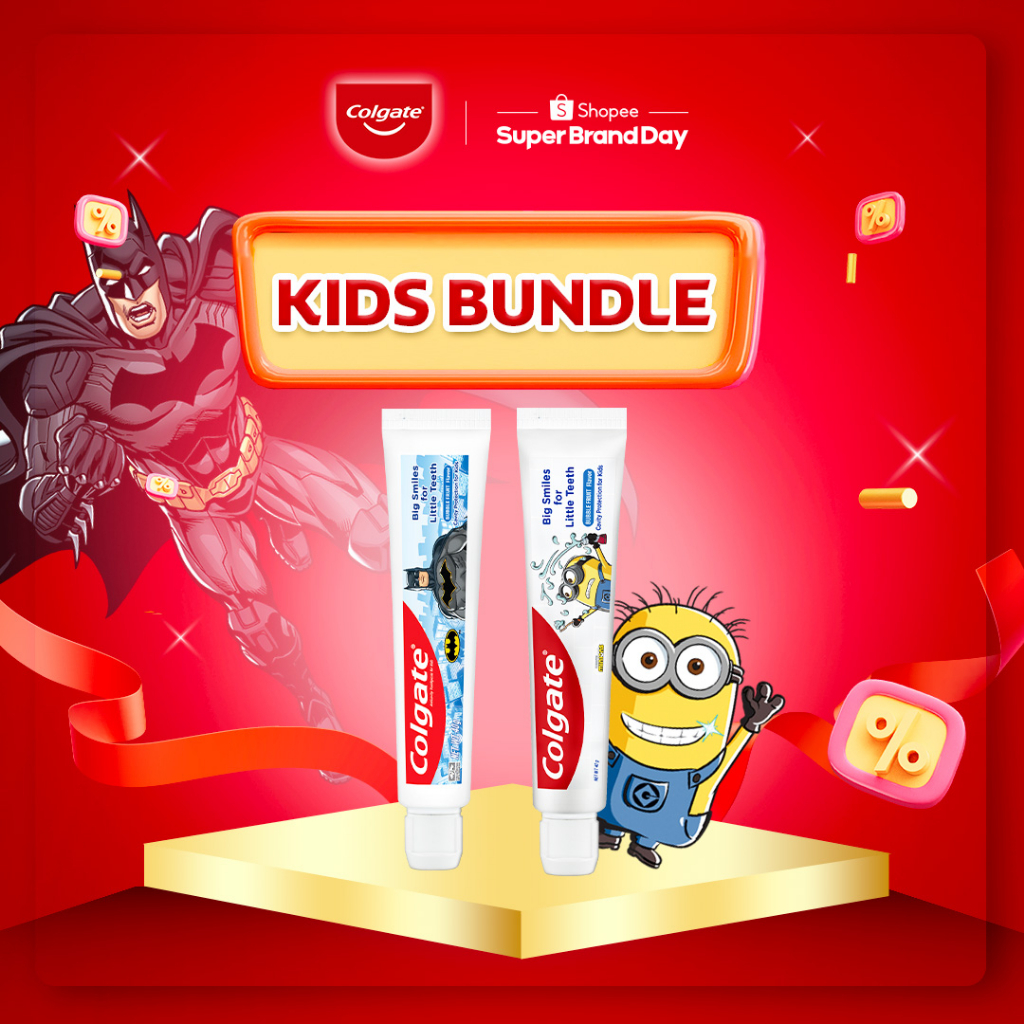Jual Colgate Kids Boys Toothpaste Batman + Minion 40g - Pasta Gigi Anak ...