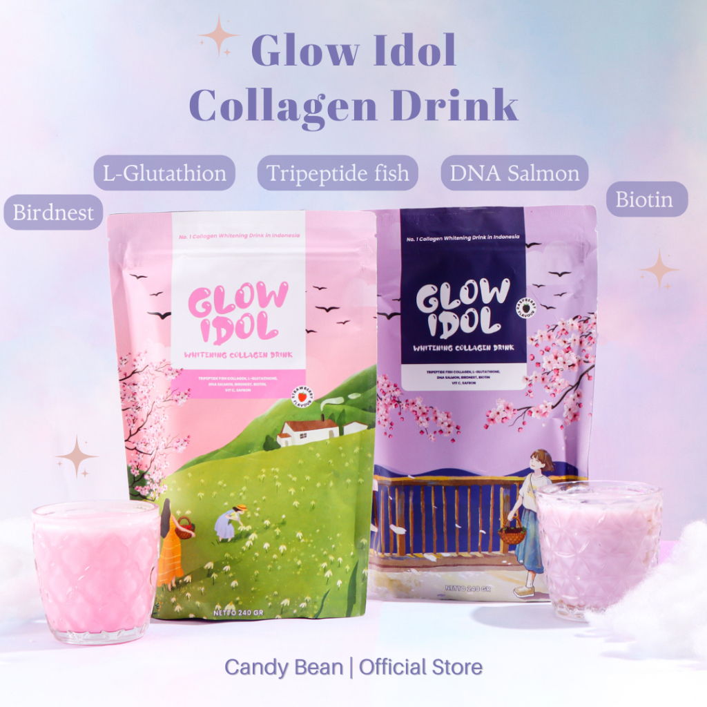Jual GLOW IDOL WHITENING COLLAGEN DRINK OFFICIAL | Shopee Indonesia