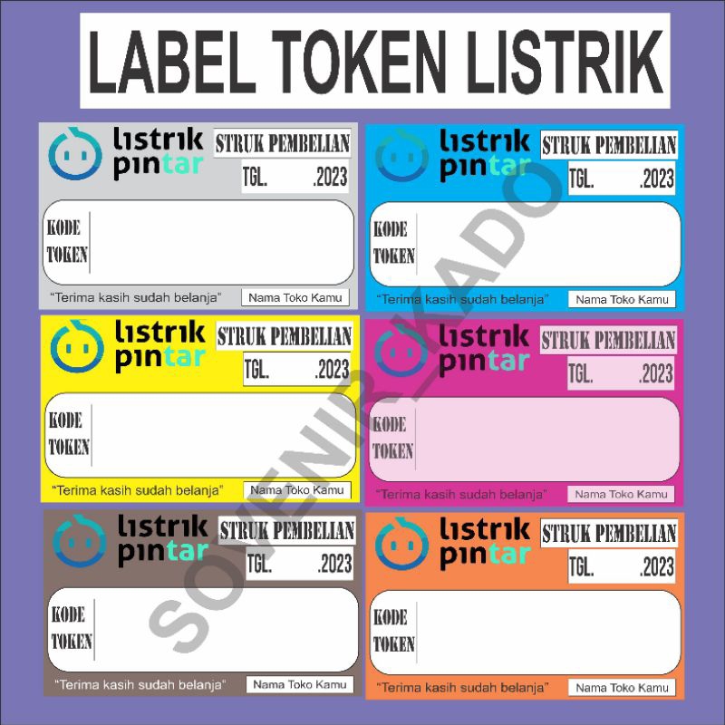 Jual LABEL TOKEN LISTRIK | Shopee Indonesia